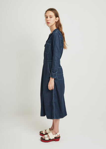 Denim All In One Dress by Kapital - La GarÁonne – La Garçonne Denim All In One Dress by Kapital - La GarÁonne – La Garçonne