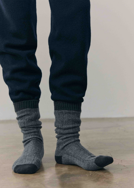 Tipped Socks — Siberian Grey – La Garçonne