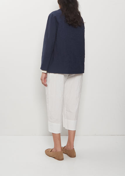 Open Front Crinkled Cotton Jacket – La Garçonne