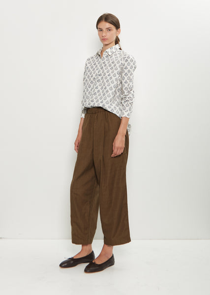Wool Ari Stitch Pleated Pants – La Garçonne
