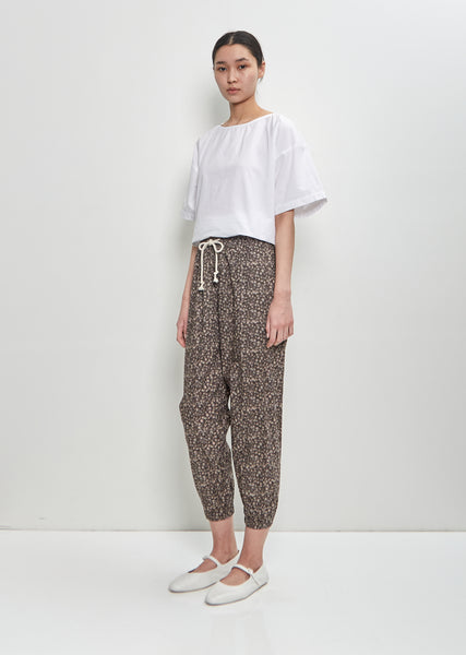 Organic Cotton Jethro Joggers — Charcoal Floral – La Garçonne