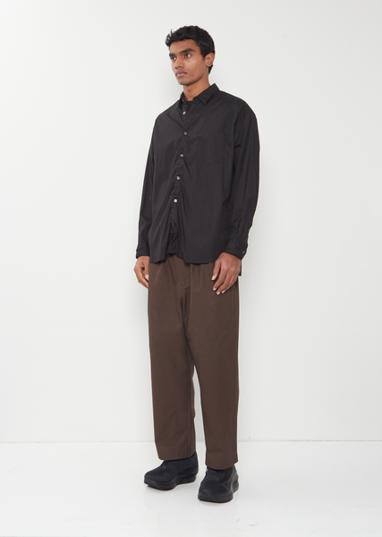 Ruched Placket Cotton Shirt – La Garçonne