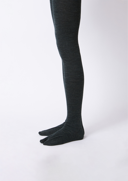 Tabi Tights — Dark Green – La Garçonne