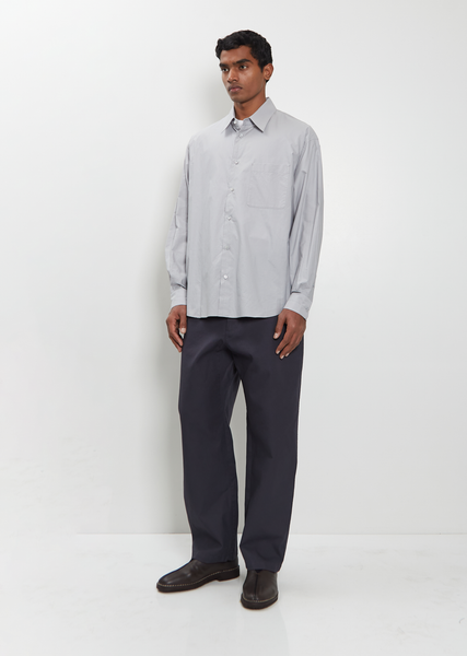 Regular Cotton Silk Shirt — Mist – La Garçonne