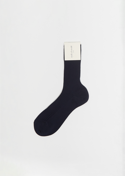 Cotton Bio Socks — Navy – La Garçonne