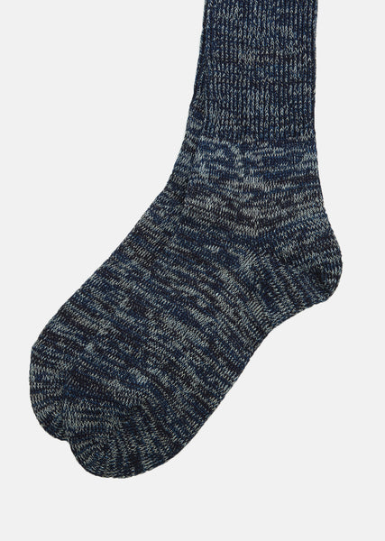 Indigo Cotton Mix Color Socks by Blue Blue Japan- La Garçonne