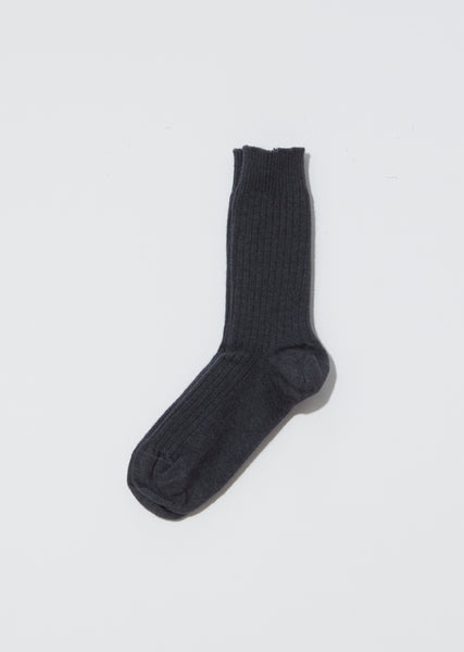 Cashmere-Silk Rib Ankle Socks – La Garçonne