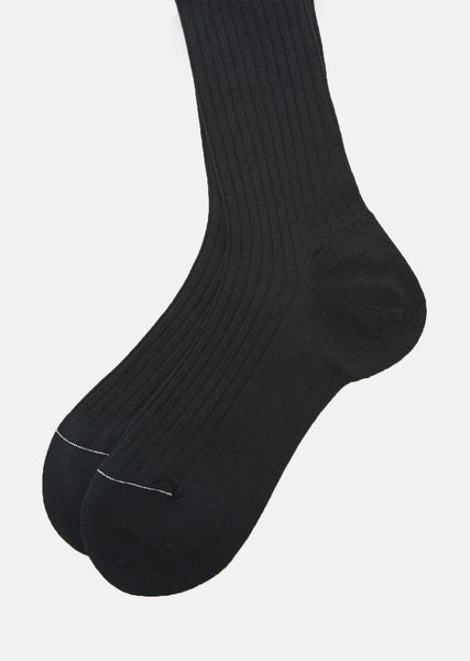 Fine Merino Long Rib Socks by Margaret Howell- La Garçonne
