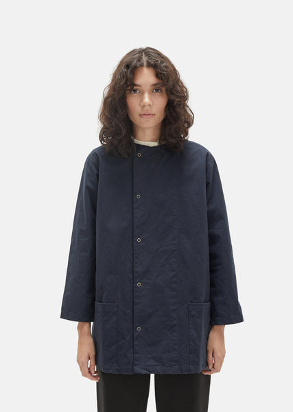 Military Canvas Snap Front Shirt Jacket by Chimala- La Garçonne