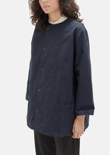 Military Canvas Snap Front Shirt Jacket by Chimala- La Garçonne