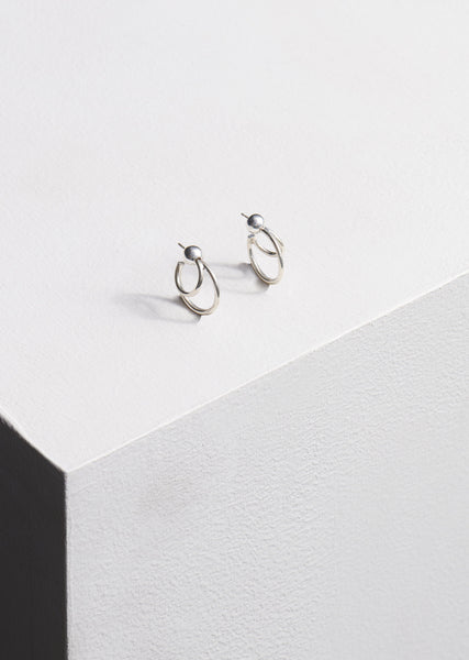 Small Double Hoops — Silver – La Garçonne